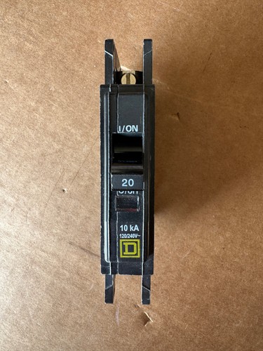 Square D QOU120 Circuit Breaker 1P 20A 120/240V New with Free Shipping ...