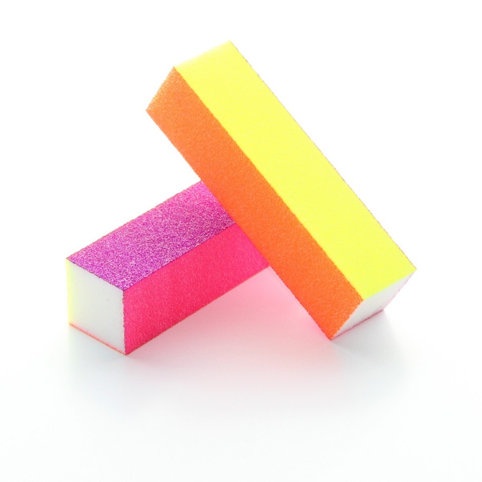 10 Piece Nail Buffer Sanding Block Polisher 4-sided Neon 80 120 180 240 ...