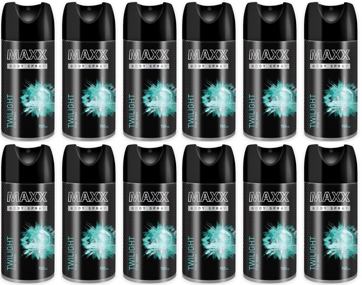 Maxx Deodorant Spray, Body Spray 150 ML TWILIGHT FOR MEN (PACK OF 12 ...