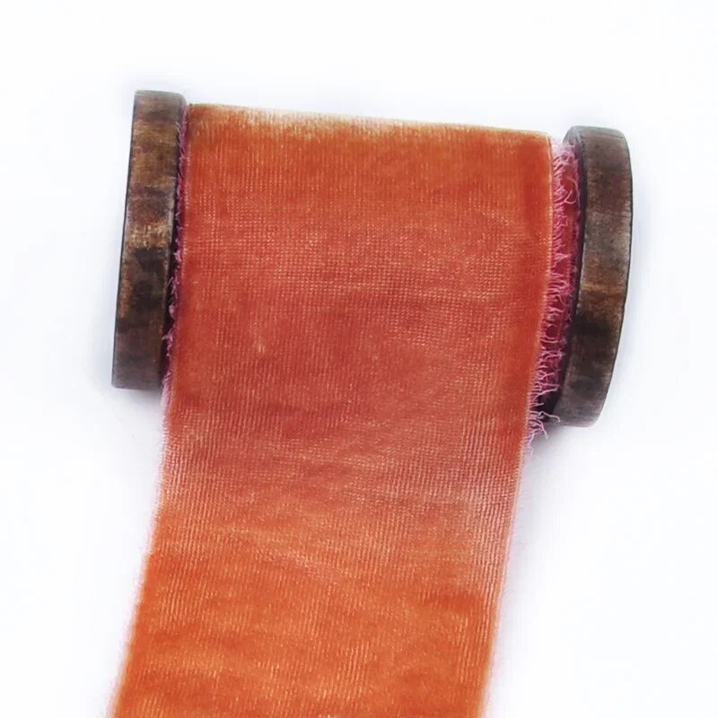 Velvet Ribbon Frayed Edge Trim Handmade Fringe Ribbons Diy Cake ...