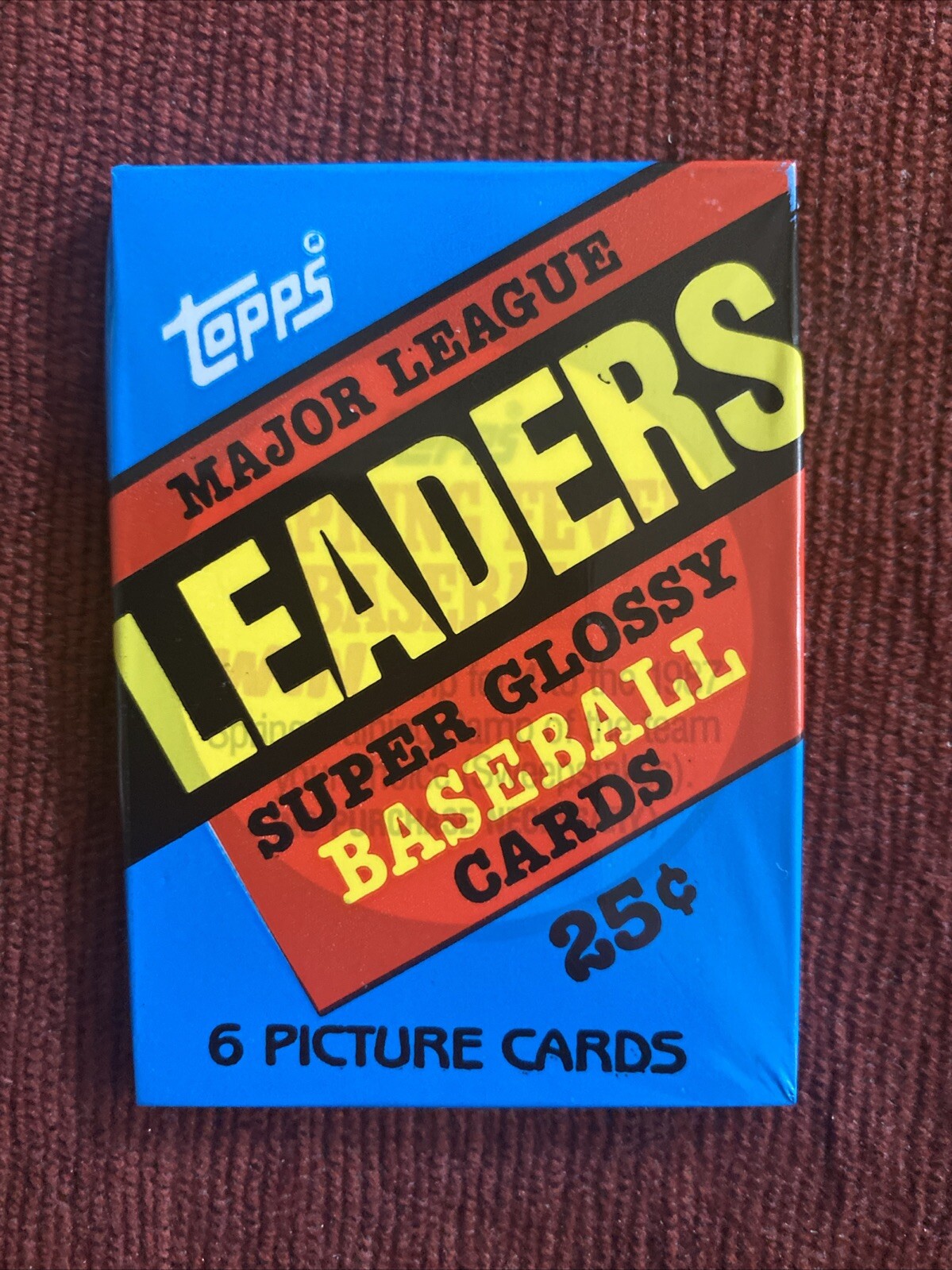 1986 Topps Major League Leaders Super Glossy Mini! 6 Factory Sealed ...