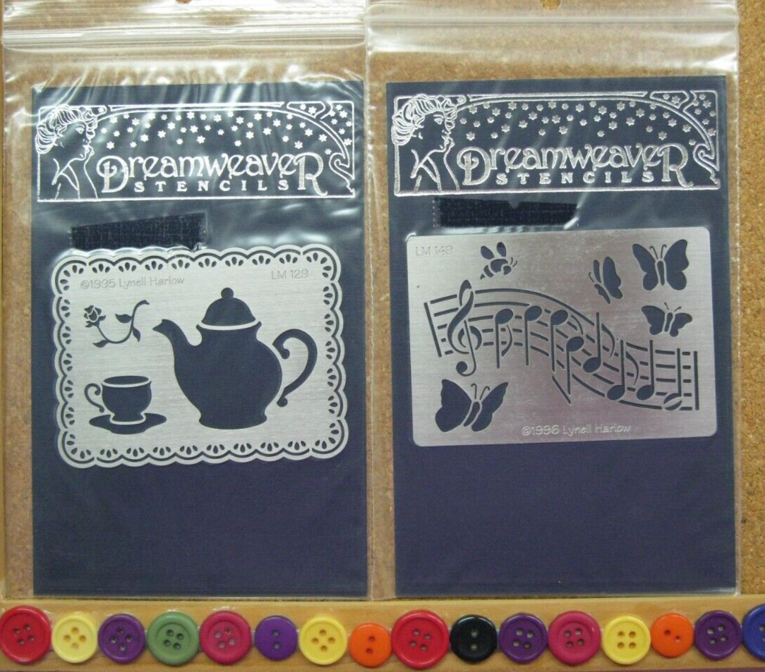 BUTTERFLY MUSIC NOTES & TEA TIME - METAL EMBOSSING STENCILS ...