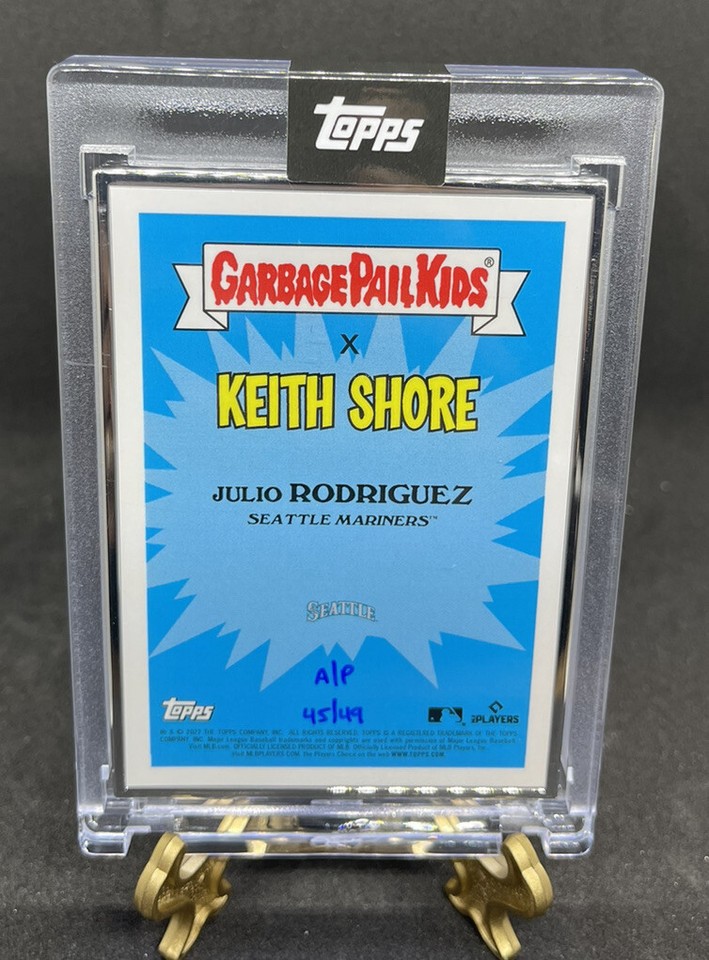 Topps MLB x GPK by Keith Shore - Julio Rodriguez Artist Proof SP 45/49 ...