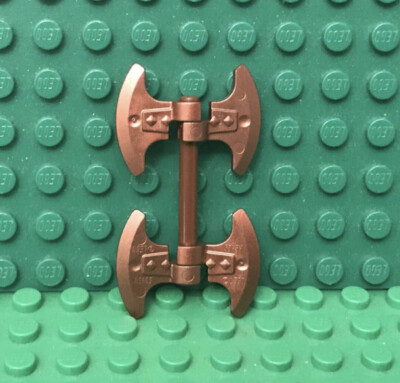 Lego Double Double Axe Head Mini Figures Weapon With Reddish Brown 4L ...