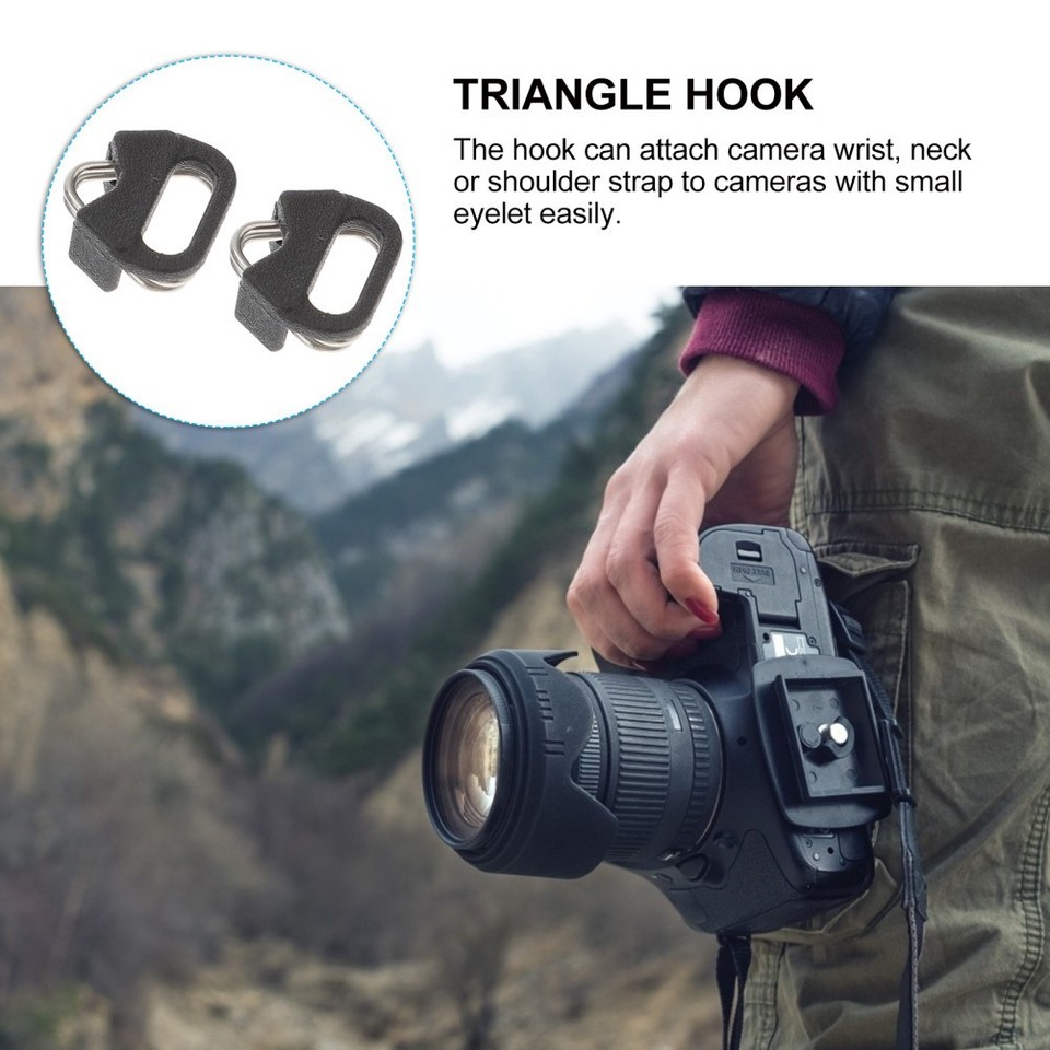 20 Sets Triangle Hook Strap Ring Hook Mirrorless Camera Split Strap ...