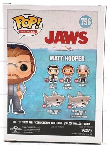 Funko Pop! Movies Jaws Matt Hooper 2019 Vinyl Figure #756 | eBay Australia