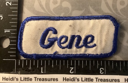 Vintage Rectangle Name Tag Work Uniform Patch Sew-on GENE | eBay