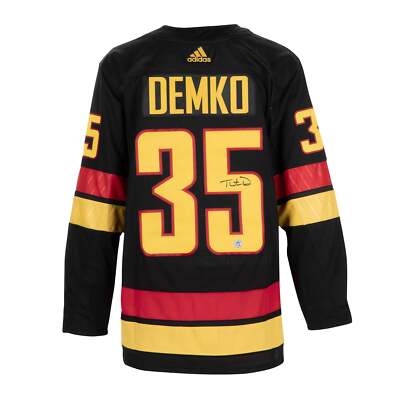 Thatcher Demko Signed Vancouver Canucks Black Alt Retro adidas Jersey ...
