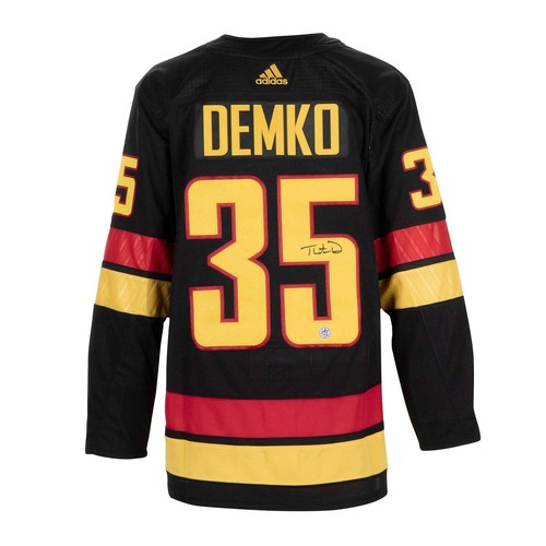 Thatcher Demko Signed Vancouver Canucks Black Alt Retro adidas Jersey ...