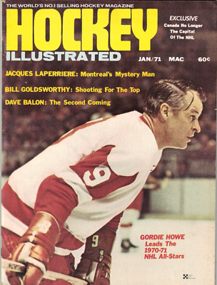 1971 Hockey Illustrated (Jan.) w/Gordie Howe, Detroit Red Wings, on ...