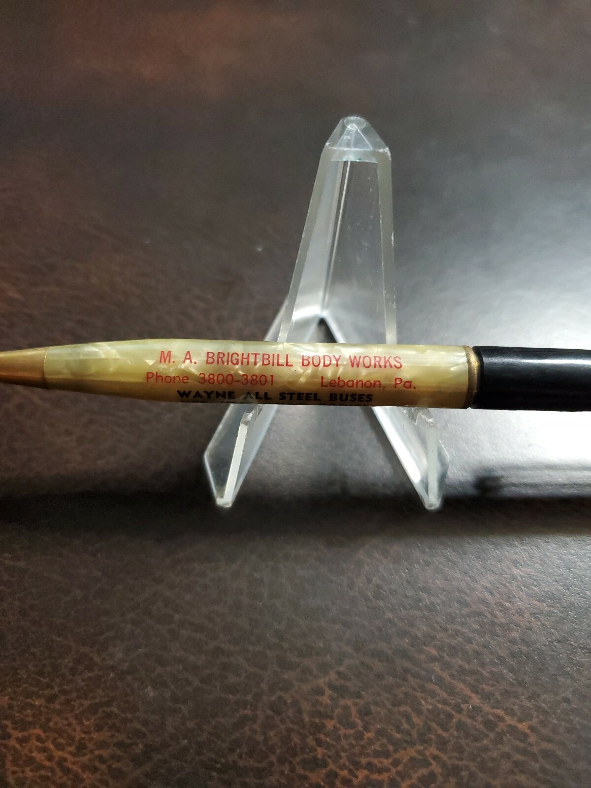 Vntg Brightbill Body Works Mechanical Pencil Wayne Buses Hercules ...