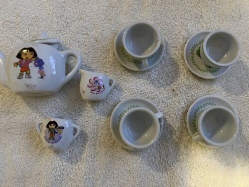 Nick Jr Dora The Explorer Tea Set Dishes & Cups 8 Pieces 2006 ...