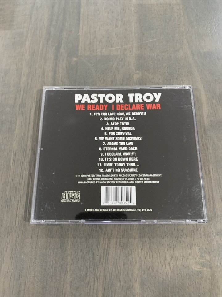 RARE We Ready - I Declare War by Pastor Troy (CD Aug-1999) Atlanta Hardcore Rap 765481803525 | eBay