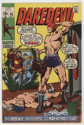 Daredevil 68 Marvel 1970 FN Boxer Boxing Marie Severin Roy Thomas | eBay