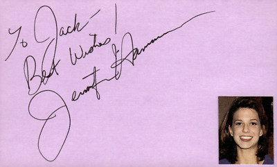 Jennifer Hammon Signed Auto 3x5 Index Card Port Charles | eBay