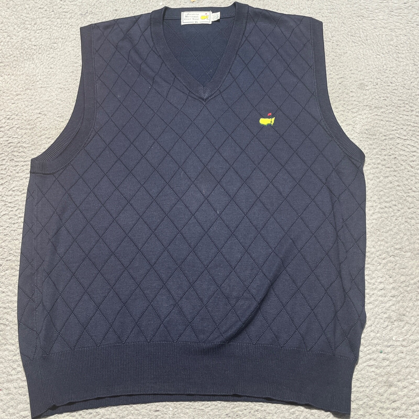 Master Augusta National Golf Sweater Vest Mens XL Blu… - Gem