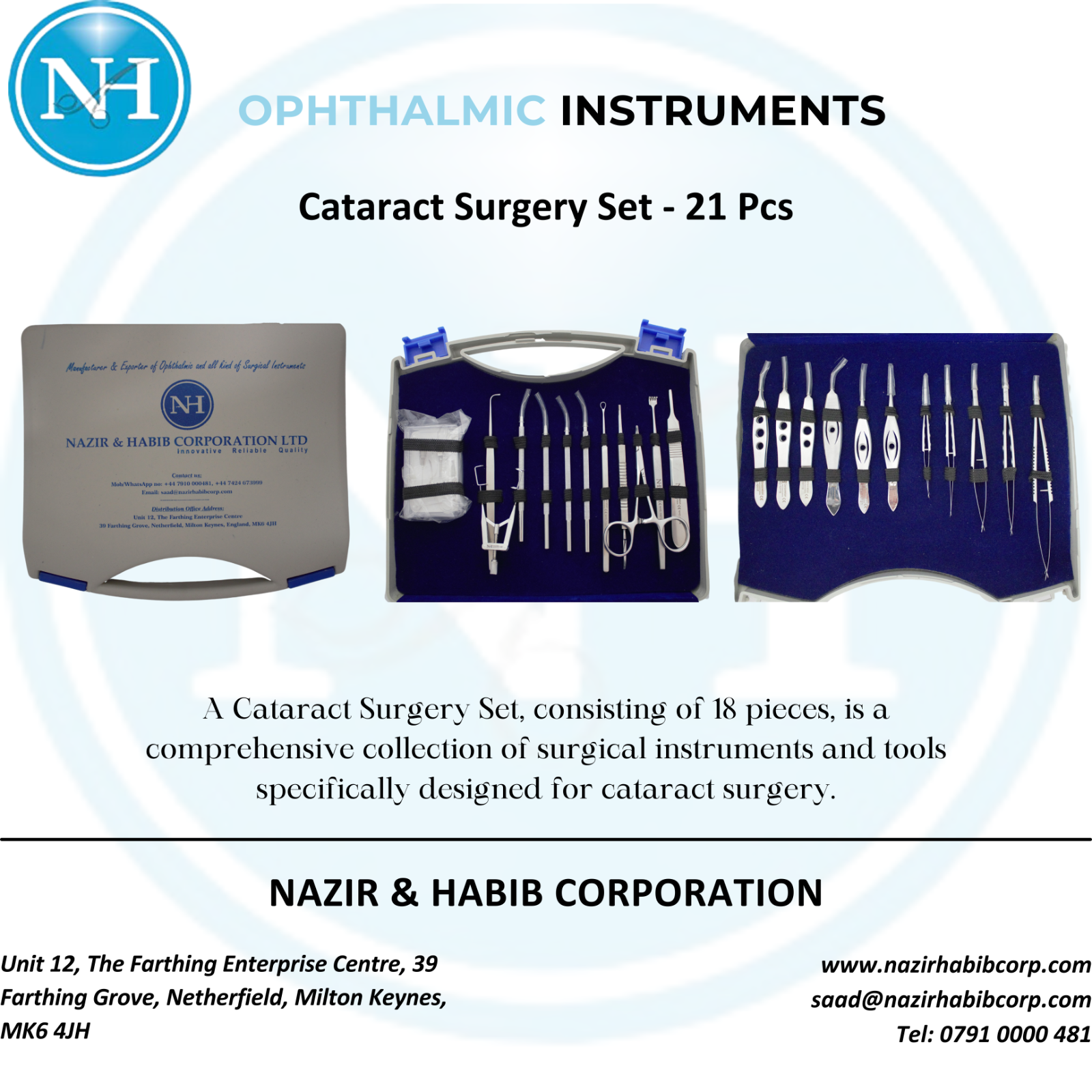 Stainless Steel II Ophthalmic Cataract Surgery Set 22 PCS | eBay