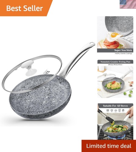 Versatile 8'' Fry Pan with Lid – Scratch-Resistant, Oven Safe, Nonstick ...