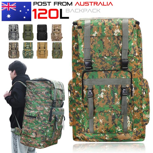 120L Large Military Tactical Backpack Hiking Camping Rucksack Outdoor ...
