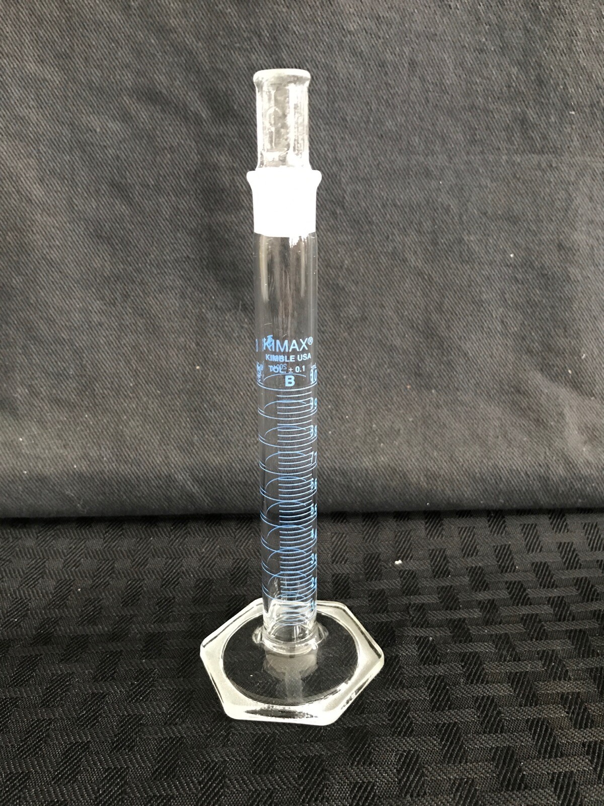 KIMAX 10mL TC Graduated Single Scale Glass Mixing Cylinder Hex Base #13 ...