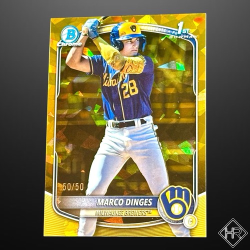 2025 Bowman Chrome Sapphire Marco Dinges 1st Bowman Gold Refractor 50/ ...