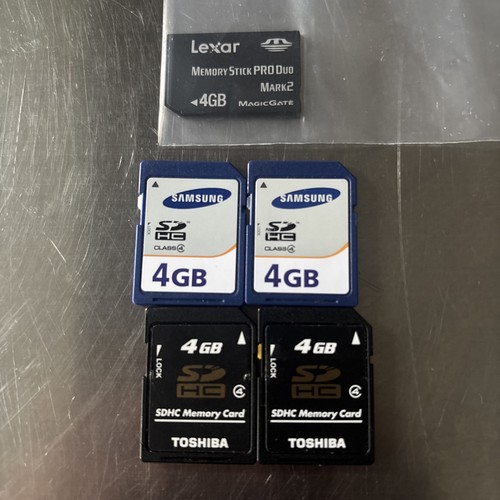 Lot of 5 - 4GB Used Mixed Brands MICRO SD Memory Cards | eBay