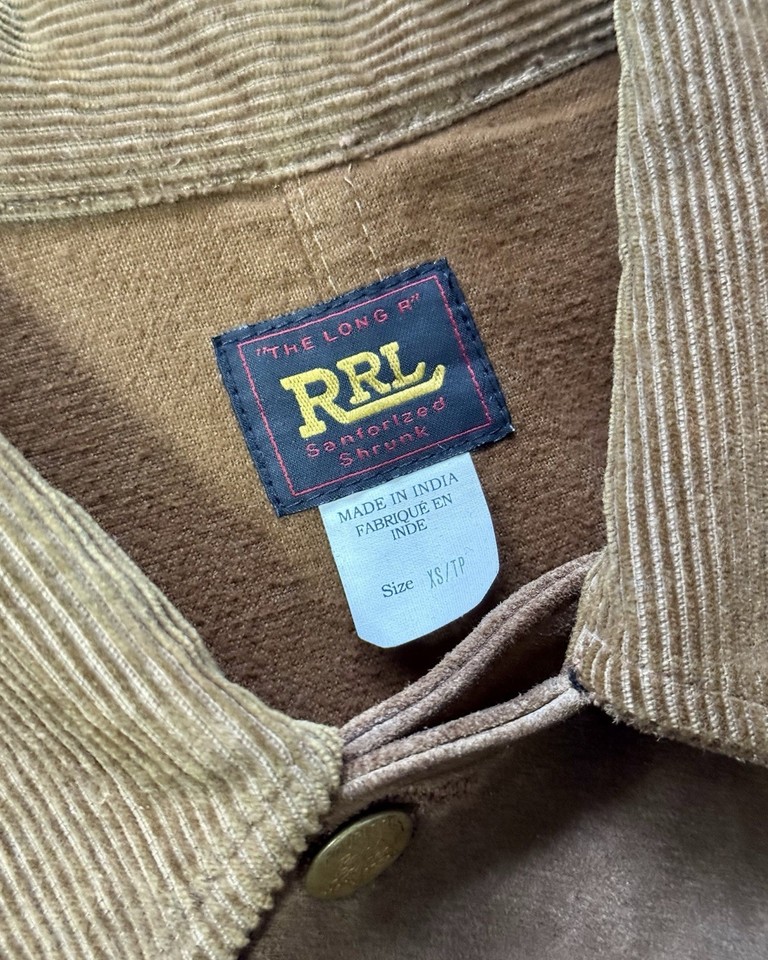 RRL Double RL Roughout Suede Chore Jacket Rare Size Mens Xtra Small ...