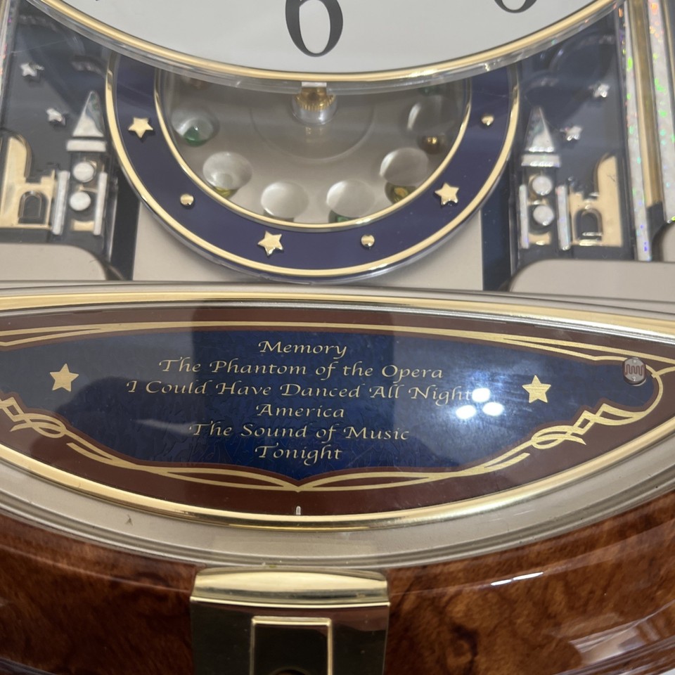 Seiko Melodies In Motion Angels Wall Clock Motion Lights Music Broadway ...