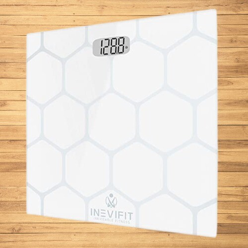 INEVIFIT Highly Accurate White Digital Bathroom Body Scale, Weight ...