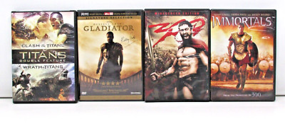 Lot of Epic Action/ Adventure/Fantasy DVDs- Immortals/ 300/ Gladiator ...