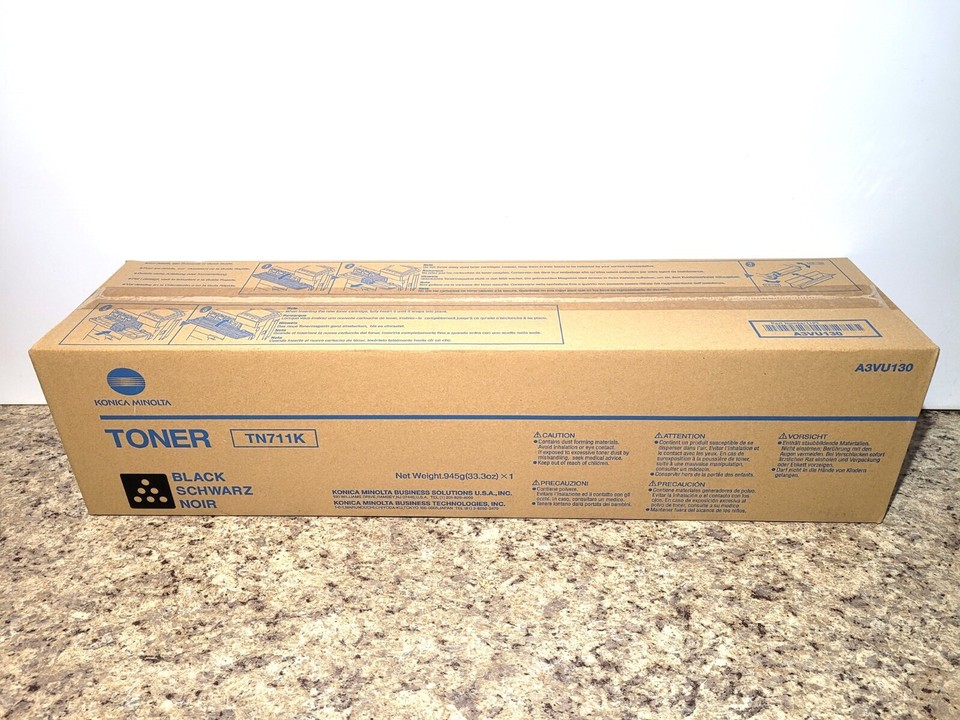 Konica Minolta A3VU130 (TN711K) Black Toner Cartridge Genuine Bizhub ...