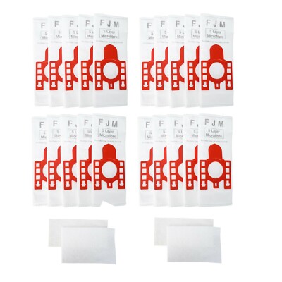 20 x FJM Type Vacuum Cleaner Hoover Dust Bags & Filters For Miele C1 C2 ...