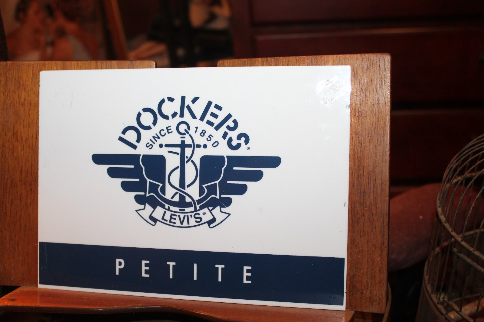 Vintage Nautical Sign Levis Dockers Petite Store Display Double Sided ...