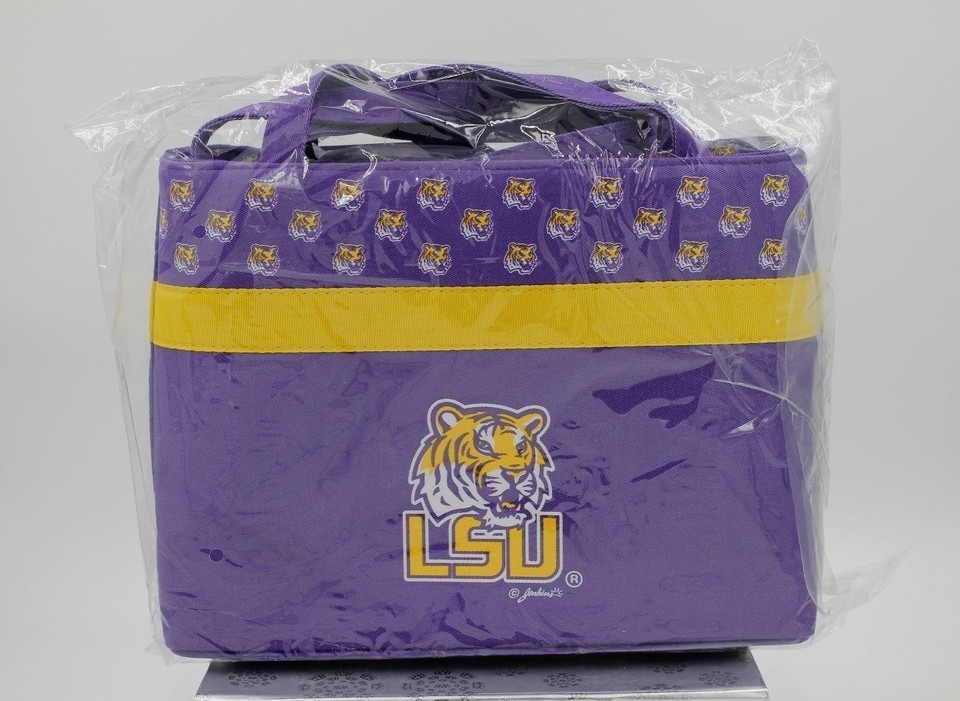 NEW Louisiana State Tigers Bow Front TOTE Purple Hand Bag Purse College ...