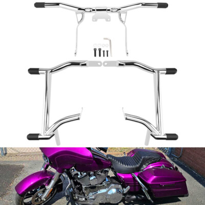Saddlebag Guard Rails Bag Guards Front Engine Guard For Harley Road ...