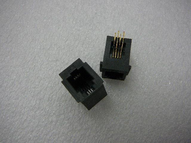 AMPHENOL Modular Jack Connector 1-Port 4p4c (RJ9, RJ10, RJ22) Cat3 *NEW ...