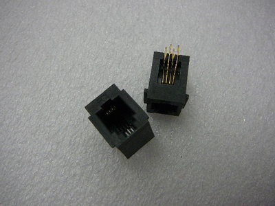 AMPHENOL Modular Jack Connector 1-Port 4p4c (RJ9, RJ10, RJ22) Cat3 *NEW ...