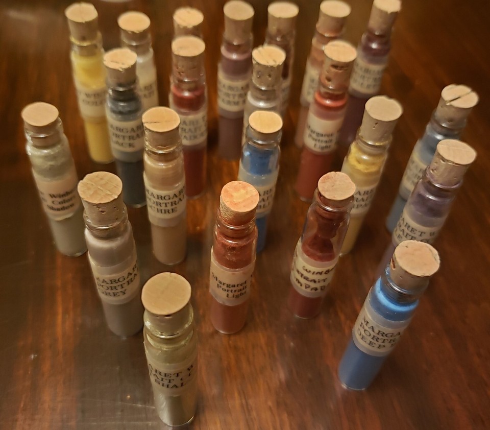 22 China Paint Powder Margaret Winborn Portrait Colors Glass Vials ...