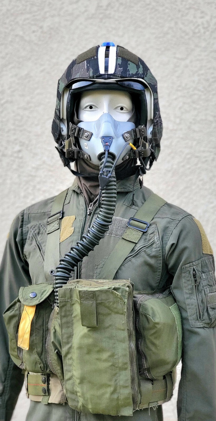 HGU-33 With MBU-12 Oxygen Mask Flight Helmet, PRK-37 Pilot Helmet Cover ...
