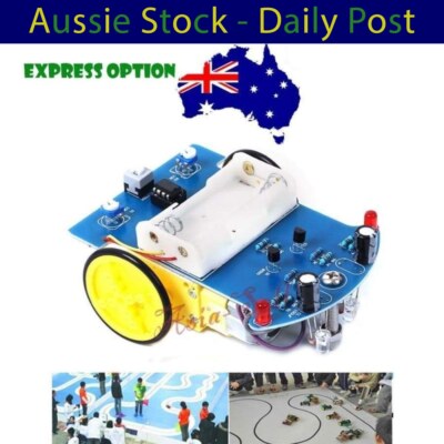 Line Following Smart Car Kit Motor Electronic DIY Kit Set Line Follower ...