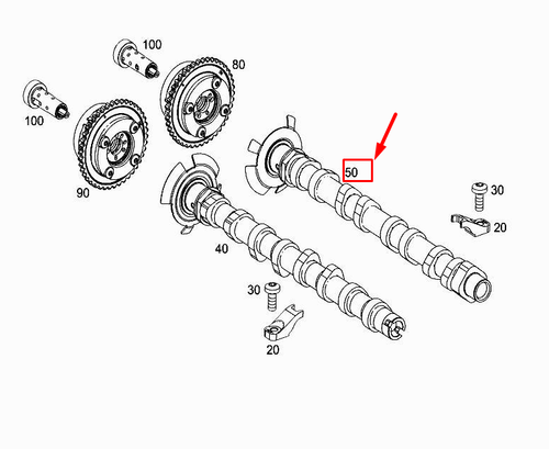 NEW MERCEDES-BENZ CLA C117 ENGINE INTAKE CAMSHAFT A2700506300 | eBay