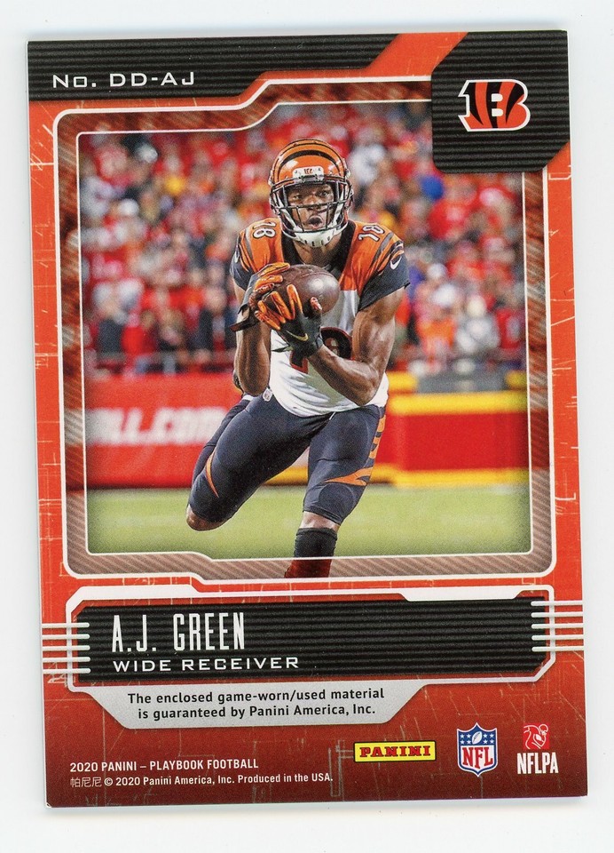 2020 Playbook Down and Dirty PATCH Gold #DD-AJ AJ Green /149 - Bengals ...