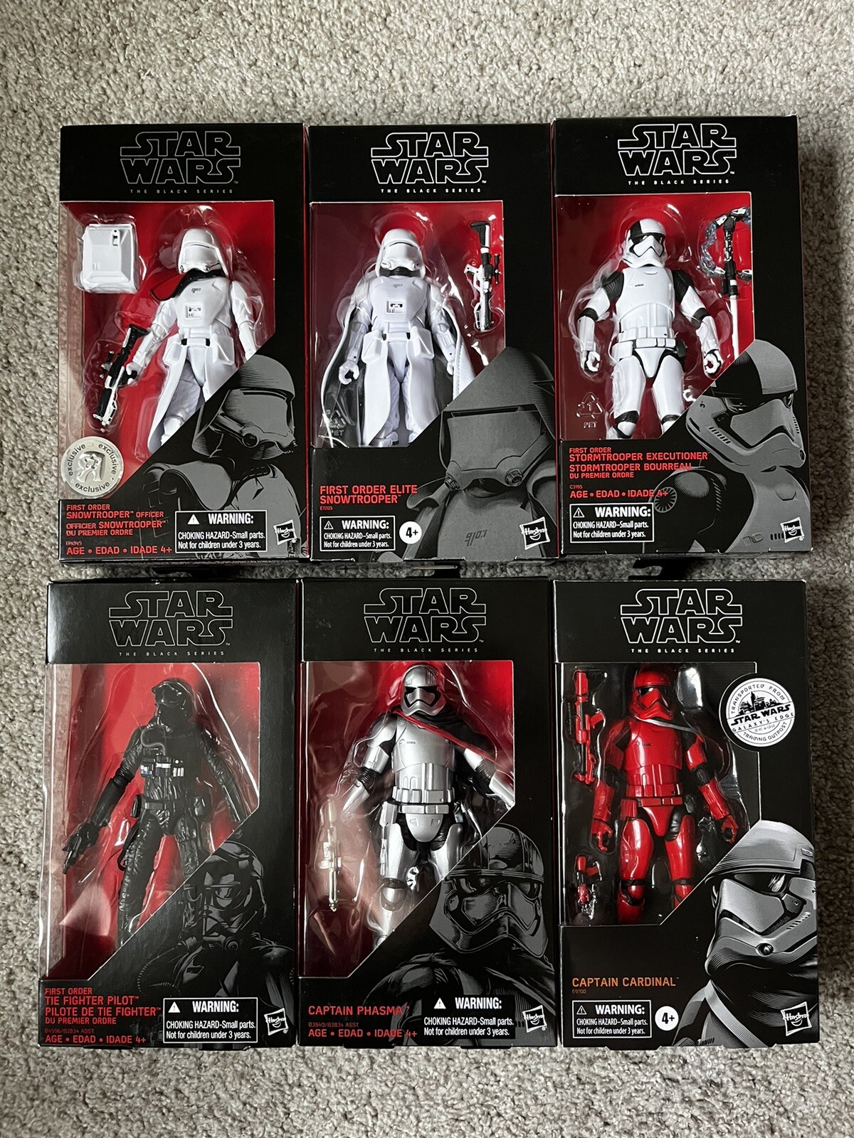 New Star Wars Black Series 1st Order Trooper Lot, Phasma Cardinal ...