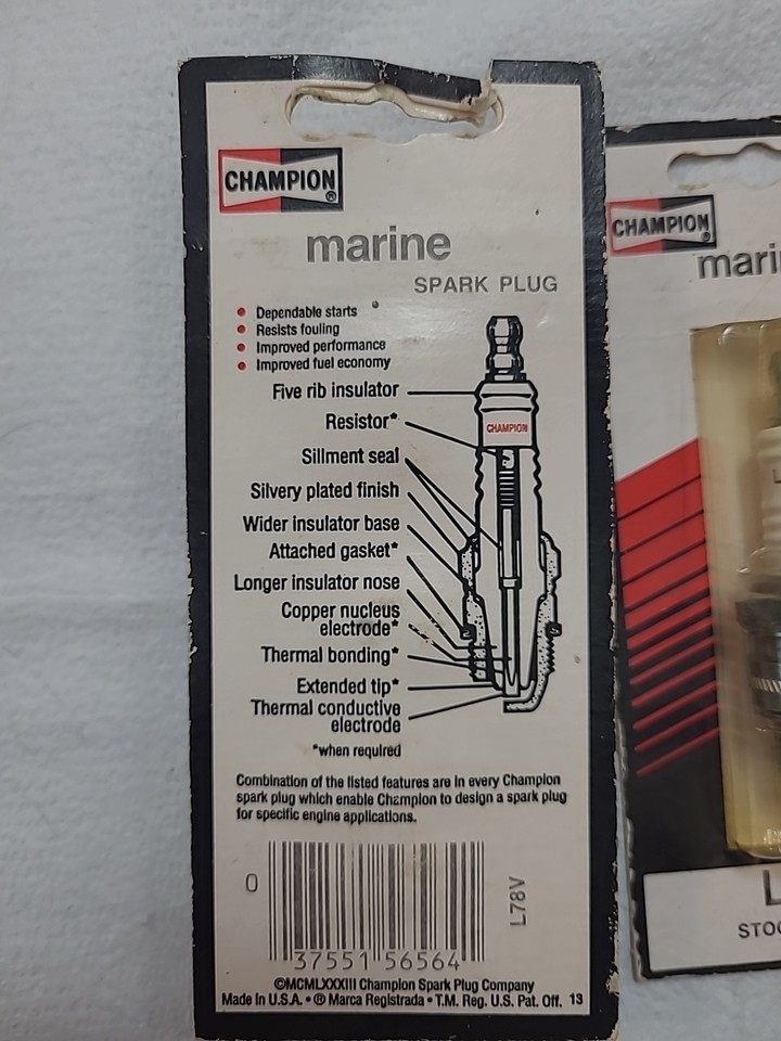 Champion L78V Copper Plus 833 Spark Plug for Small Engines - LOT OF 3 ...