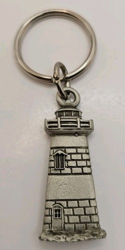 Danforth Pewter Keychain Silver Lighthouse Charm Key Chain | eBay
