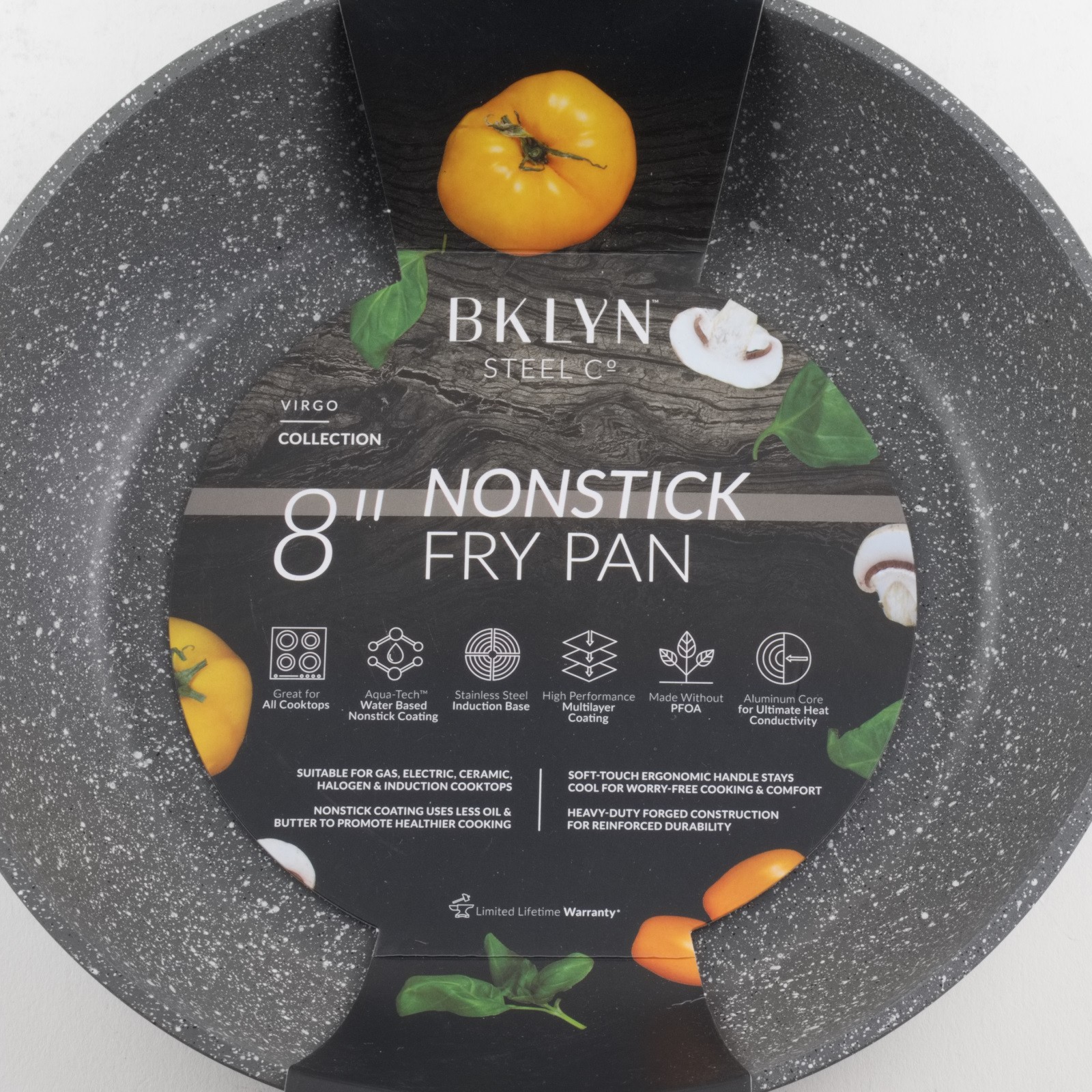 Bklyn Steel Co 8" Skillet Non Stick Frying Pan Milky Way All Stovetops ...