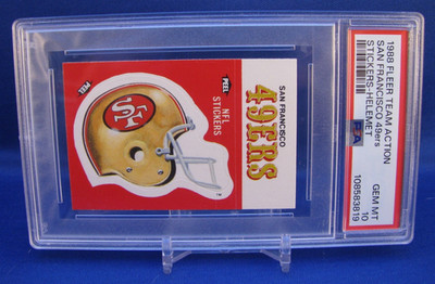 1988 Fleer Team Action "SAN FRANCISCO 49ERS" Stickers Helmet ~ PSA 10 ...