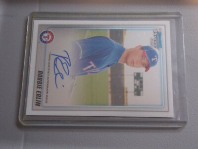 2010 Bowman Chrome Robbie Erlin Prospect Auto Autograph #BCP219 Rangers ...