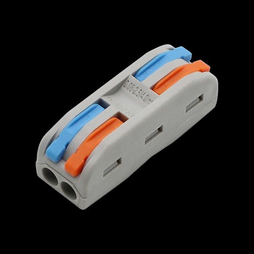 2/3/5/8 way reusable spring lever terminal block cable connector fix ...