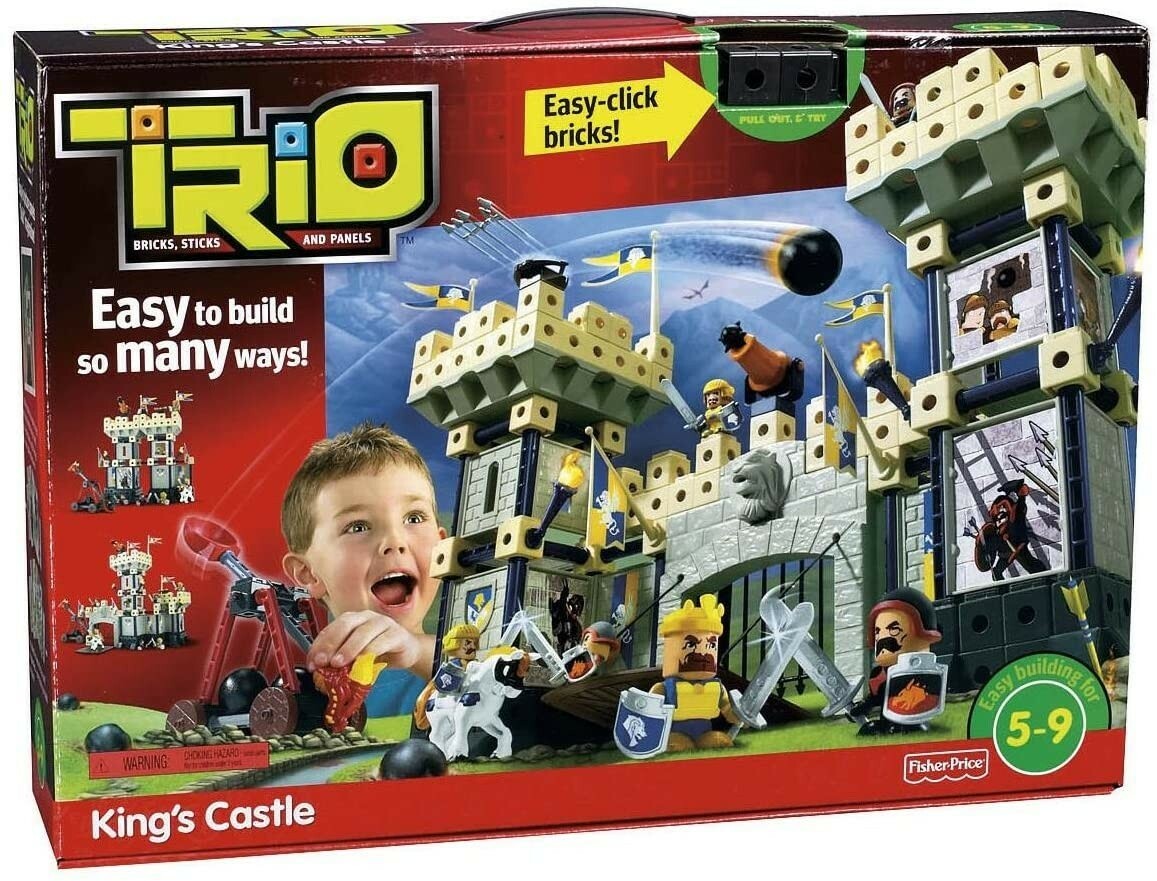 Fisher Price Trio Blocks Kings Castle Building Set Complete. vintage ...